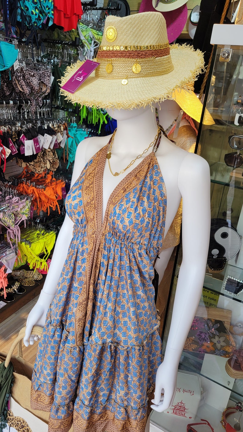 Dress Made in India Short Dresses Open Back Tiered Dress Backless Dress Bohemian - Etsy