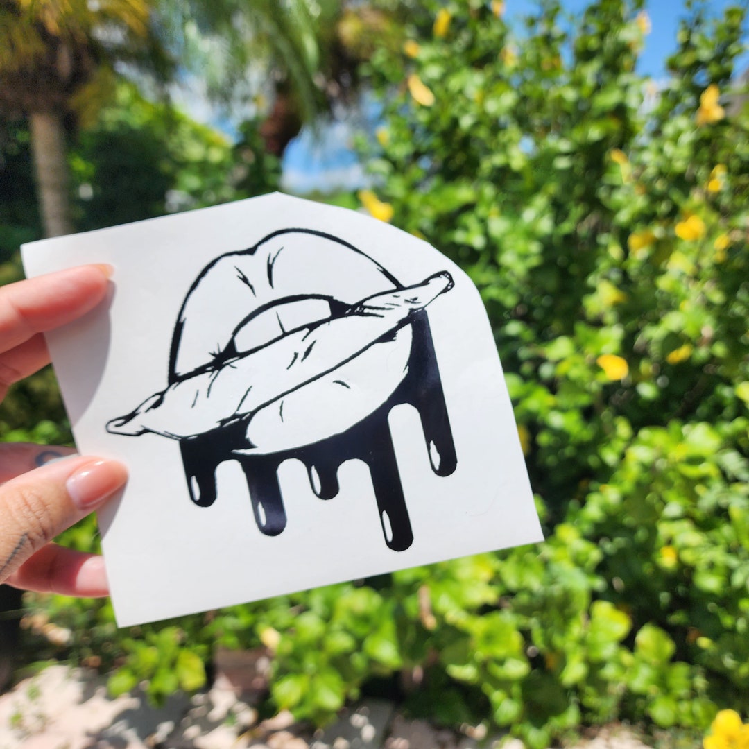 Lips With Blunt Vinyl Decal - Etsy