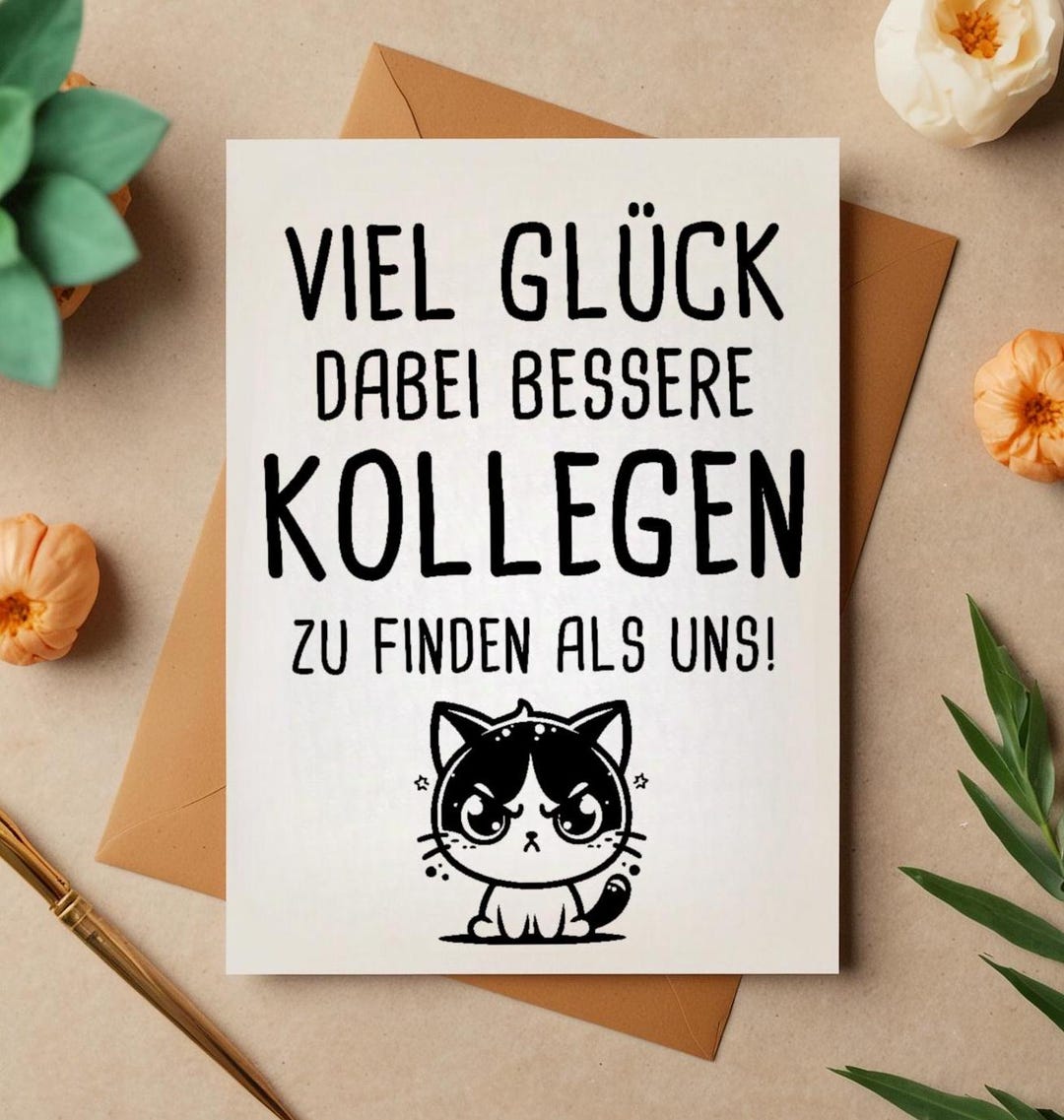 Colleagues Farewell Card Colleague Greeting Card Job Change Gift Idea ...