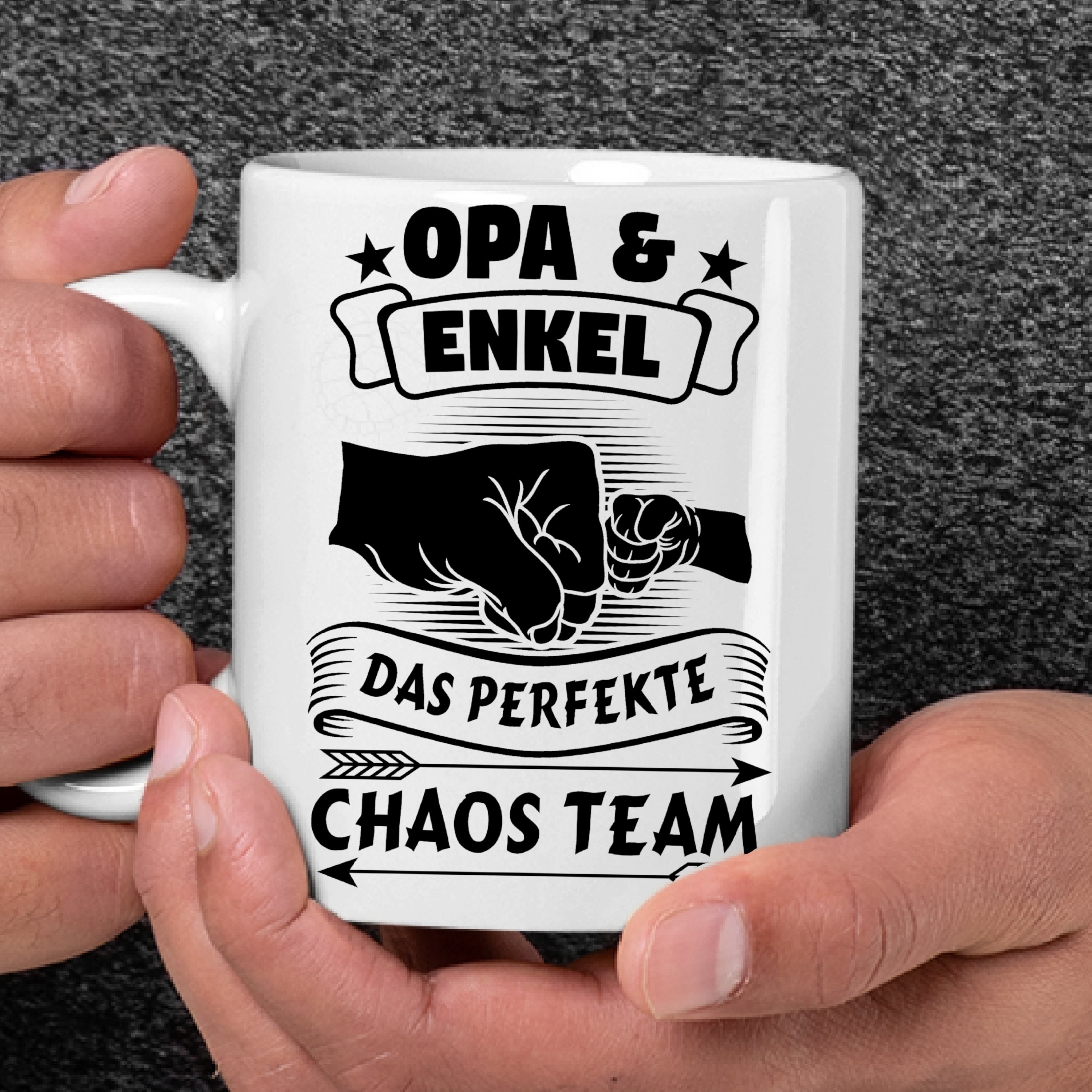 Opa Enkel Das Perfekte Chaos Team Großvater Enkelkind Großeltern Opas Vatertag Geschenk Lustige ...