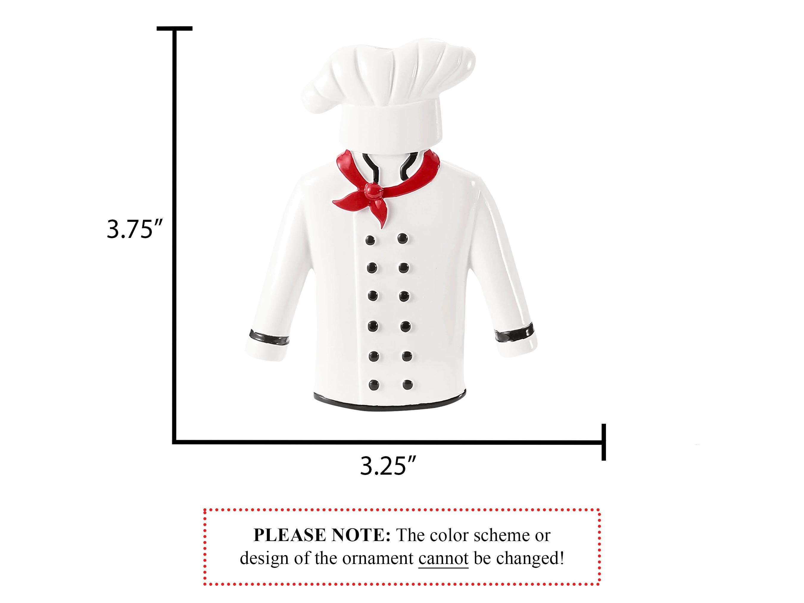 Personalized Chef Uniform Ornament 2026 | Custom Baker Cook Chef ...