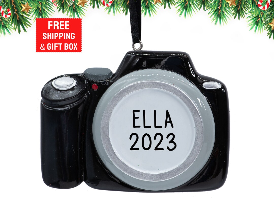 Personalized Camera Ornament for Christmas Tree, Camera Christmas ...