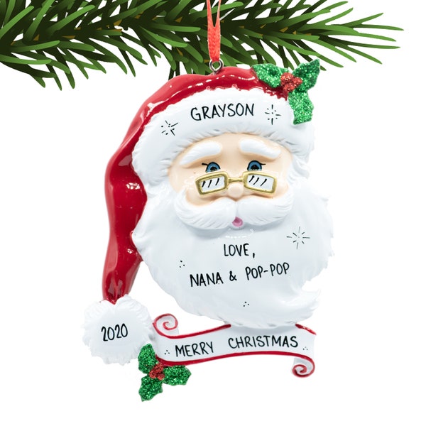 Santa Head Ornament - Etsy