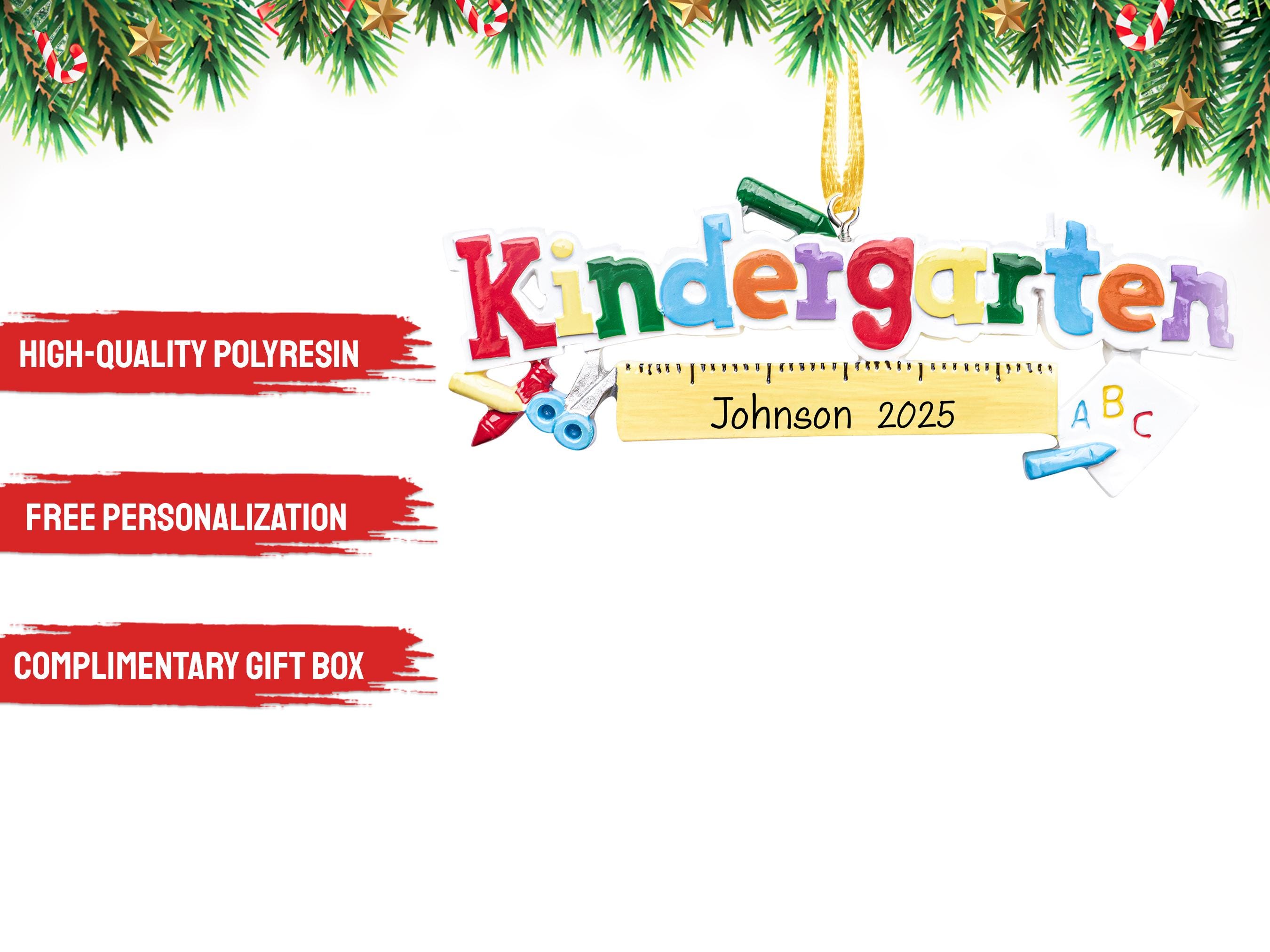 Kindergarten Ornament 2026, Personalized Kindergarten Christmas ...