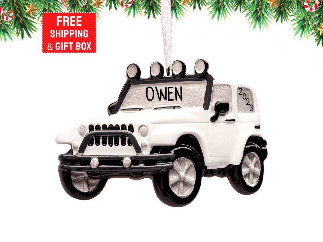 4X4 Suv Personalized Christmas Ornament 2023 White Off-road - Etsy