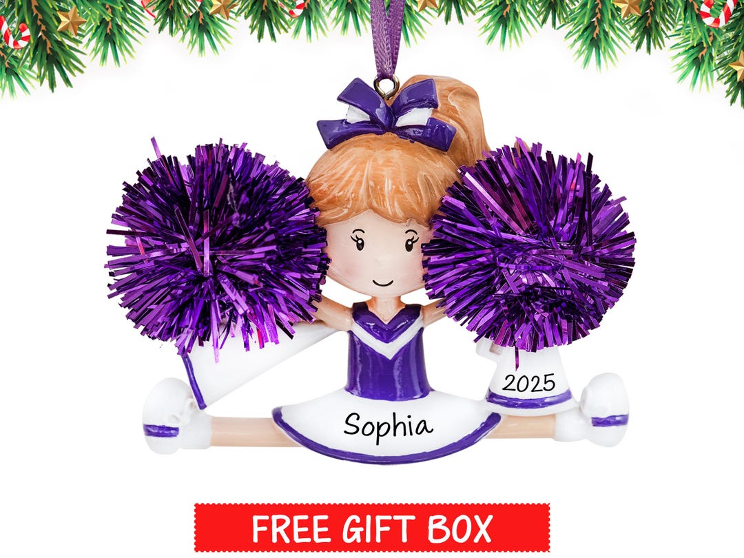Cheerleader Personalized Christmas Ornament 2026 | Cheer Girl Dancer ...