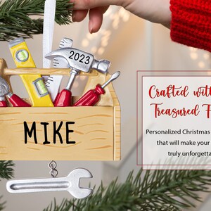 Tool Box Ornament, Personalized Tool Chest Christmas Ornament, Handyman ...