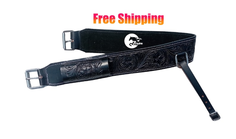 Rear Cinch Western Horse Saddle Back Girth Leather Trail Pleasure ...