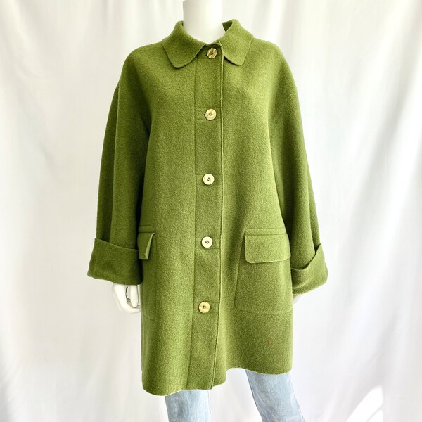 Moss Green Coat - Etsy