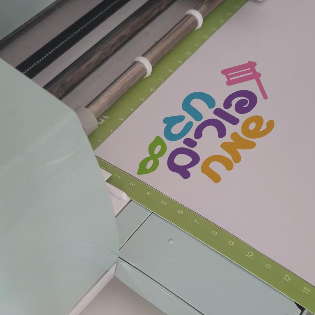 Colorful Hebrew Happy Purim Cut File, Happy Purim Greeting, Grogger and ...