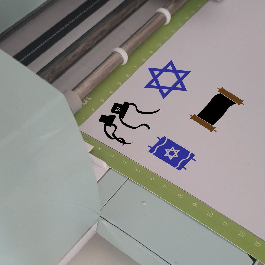 Torah Scroll, Tefillin and Star of David SVG Cut Files, Jewish SVG and ...
