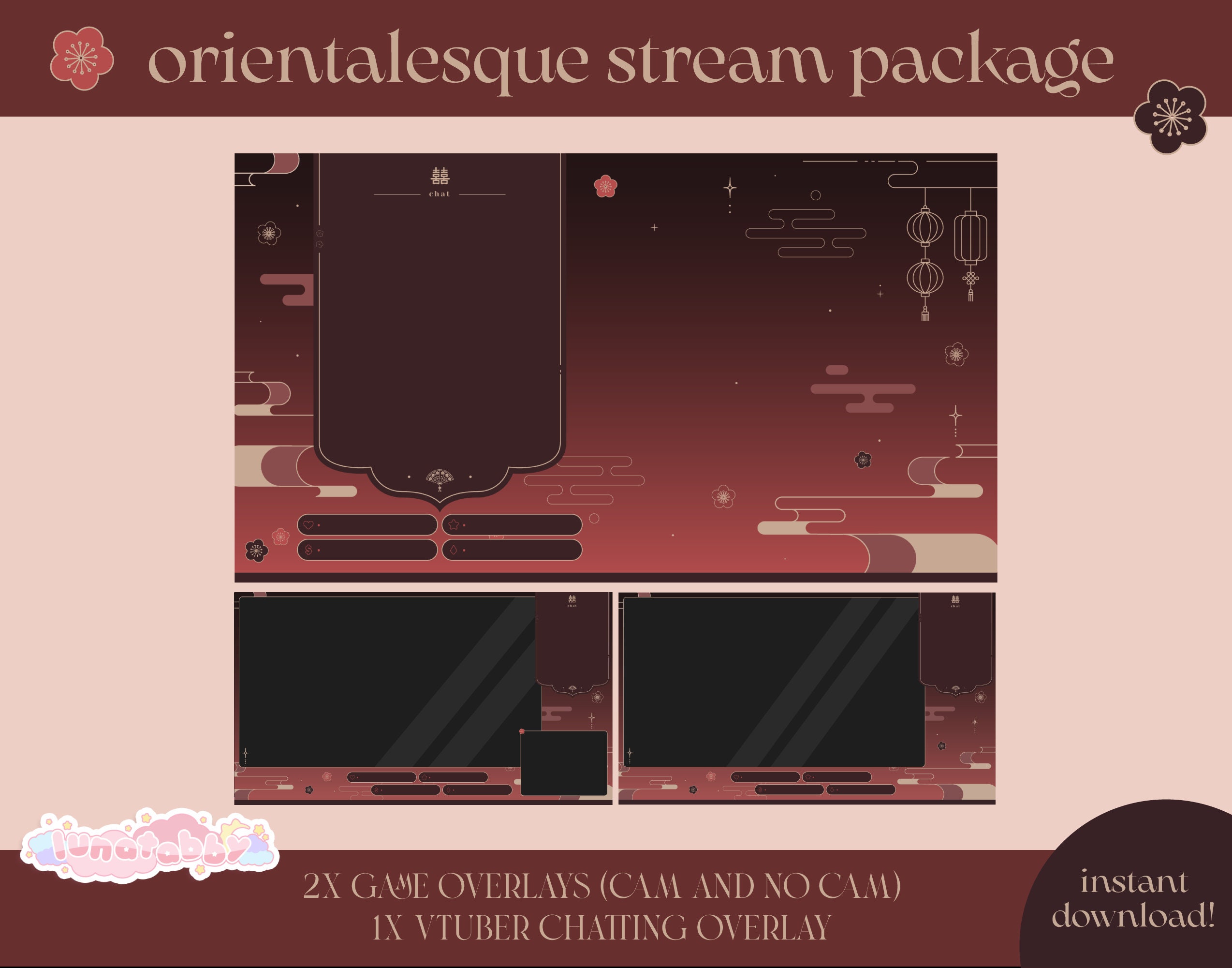 Twitch Stream Graphics Orientalesque Set Overlay / Oriental - Etsy UK