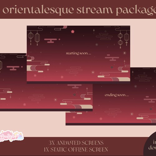 Twitch Stream Graphics Orientalesque Set Overlay / Oriental - Etsy