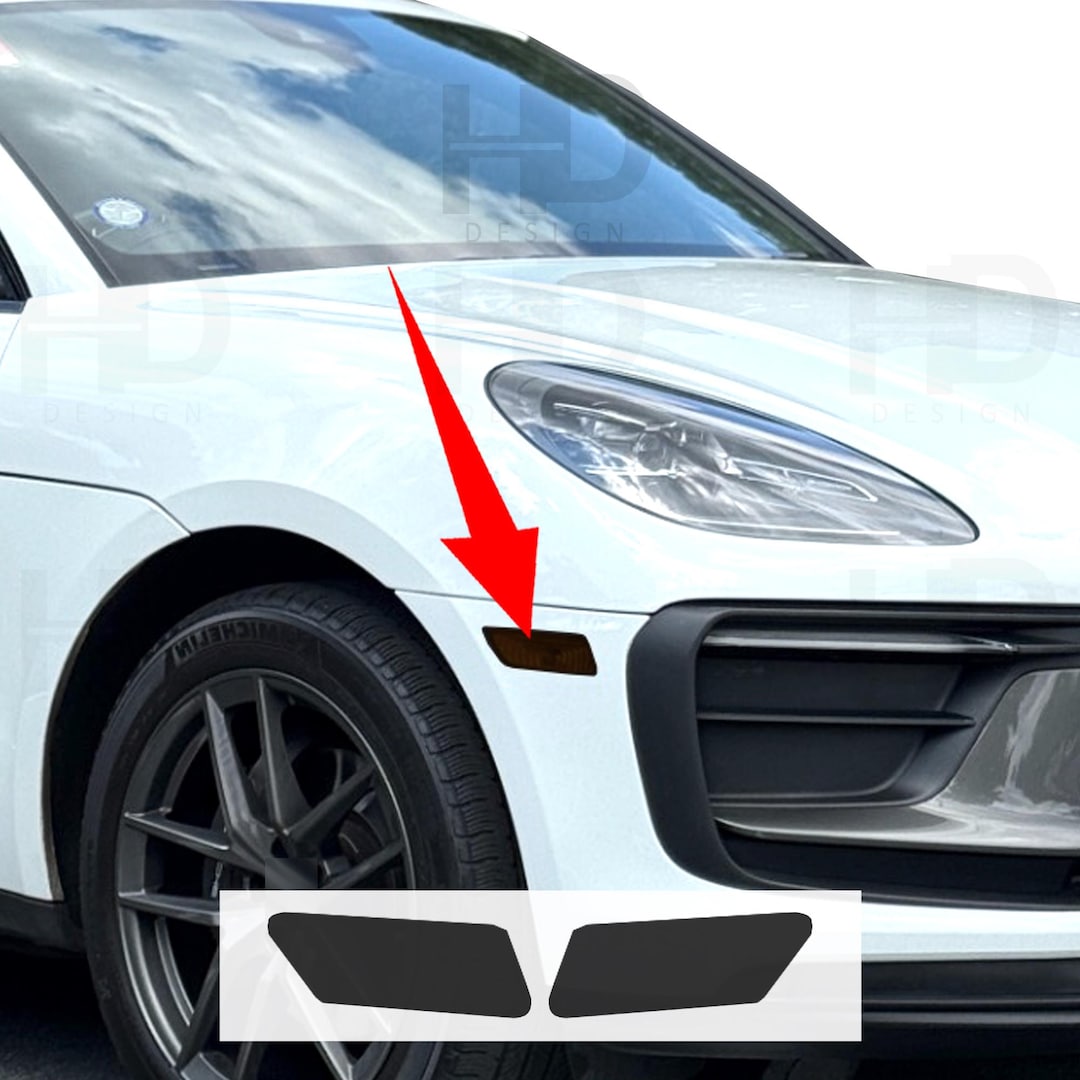 HDUSA for 2015-2025 Porsche Macan Front Side Marker Precut Dark Decals ...