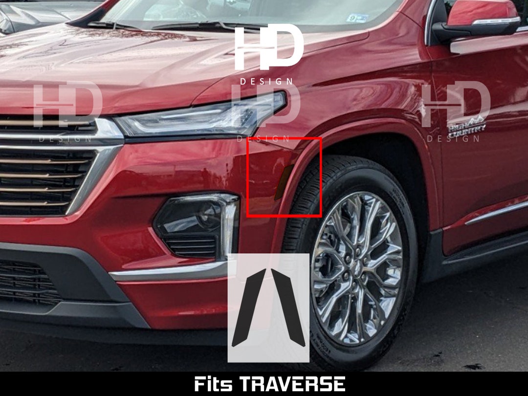 HDUSA Fits 2022 2023 Chevy Traverse Front Side Markers Dark Vinyl Tint ...