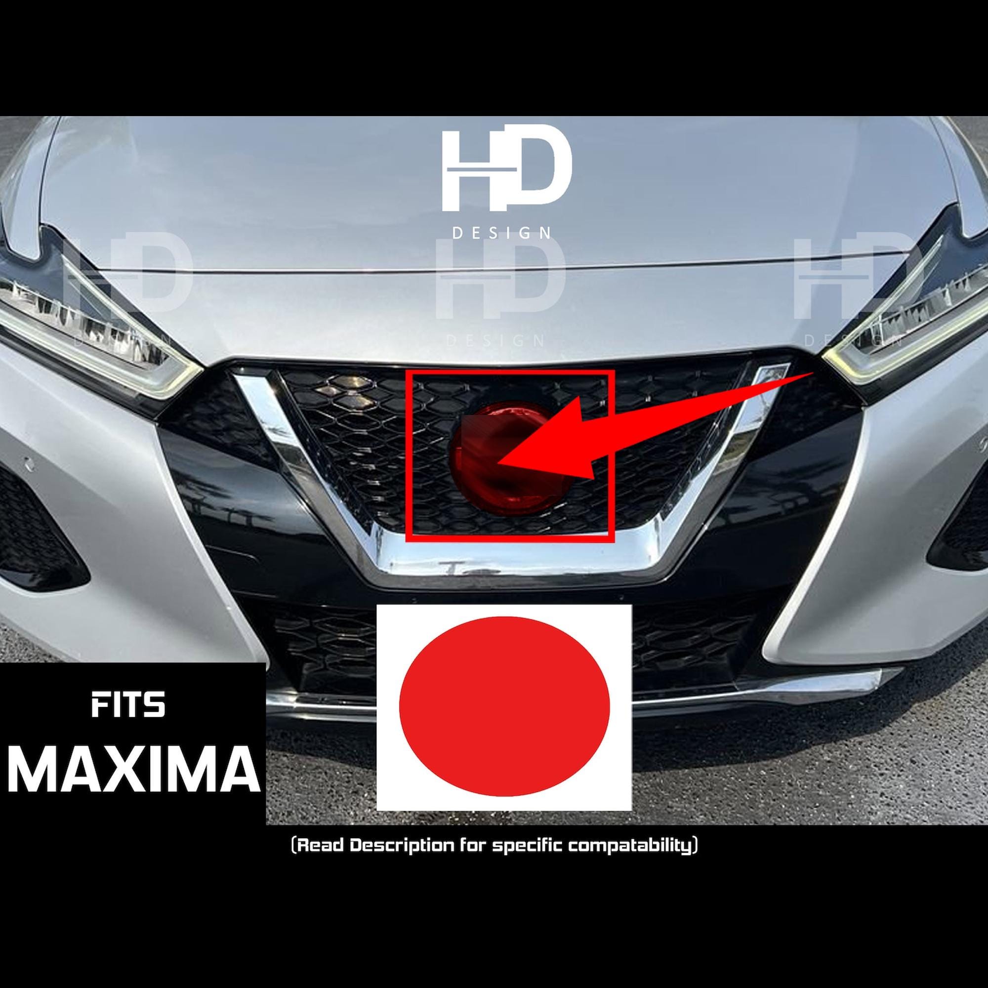 HDUSA Fits Nissan Maxima 2019 2022 Front Red Tint Precut Oval Dark Blacked Out Vinyl Overlay 2019 2020 2021 2022 Compatible to Emblem Etsy