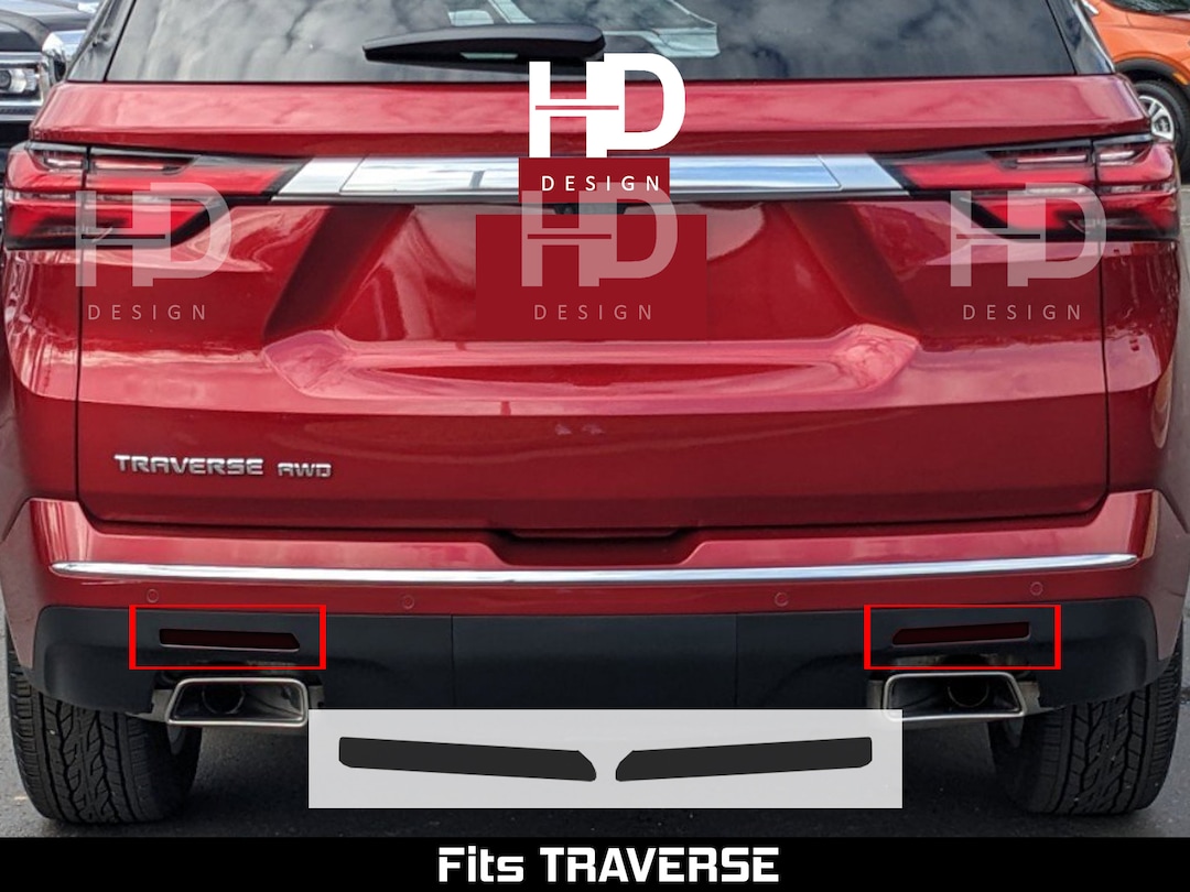 HDUSA Fits 2022 2023 Chevy Traverse Rear Bumper Markers Dark Vinyl Tint ...