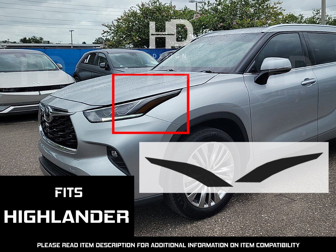 HDUSA Fits Toyota Highlander 2020-2023 Front Headlight Side Marker Dark ...