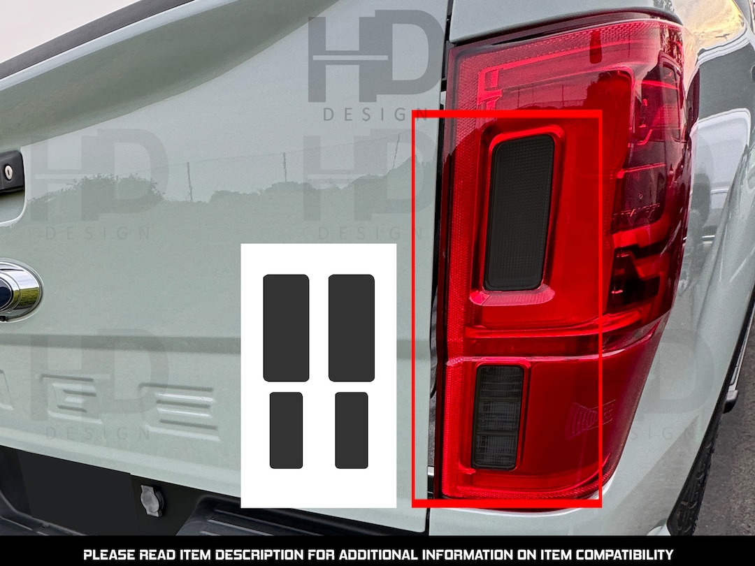 HDUSA Fits 2019-2023 Ford Ranger Tail Lights Rear Overlay Precut Dark ...