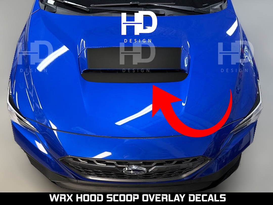 HDUSA Matte Black Hood Scoop Decals for Subaru WRX Scoop Top and Inside ...