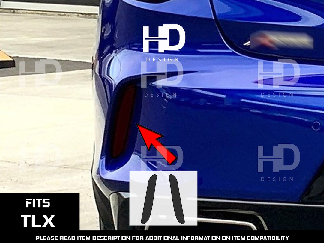 HDUSA for 2021-2024 Acura TLX Rear Reflector Precut Dark Vinyl Tint ...