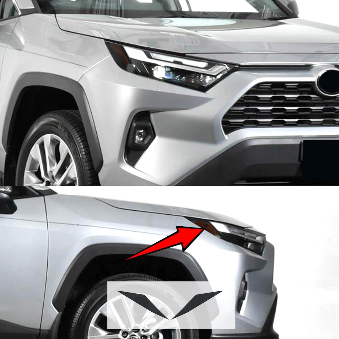 HDUSA for RAV4 2022-2025 Front Head Light Side Marker Precut Dark Vinyl ...