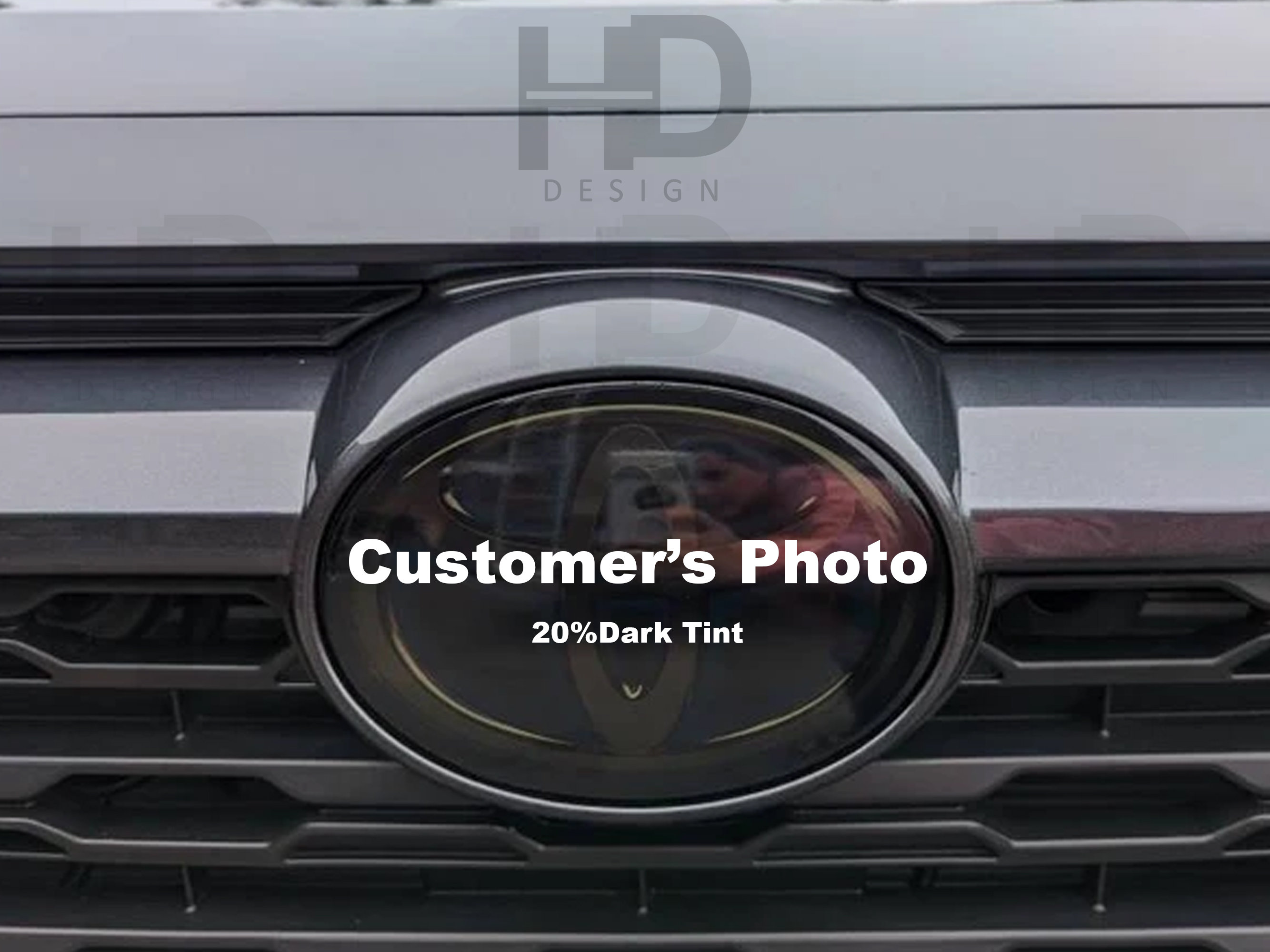 HDUSA Fits Toyota RAV4 2019-2025 Front Dark Precut Oval Red Blacked Out ...