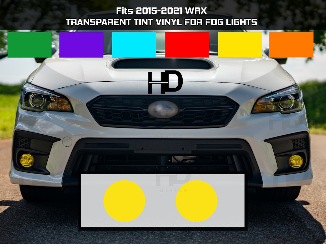 HDUSA for 2015-2021 WRX Fog Lights Front Precut Yellow Vinyl Tint Red ...