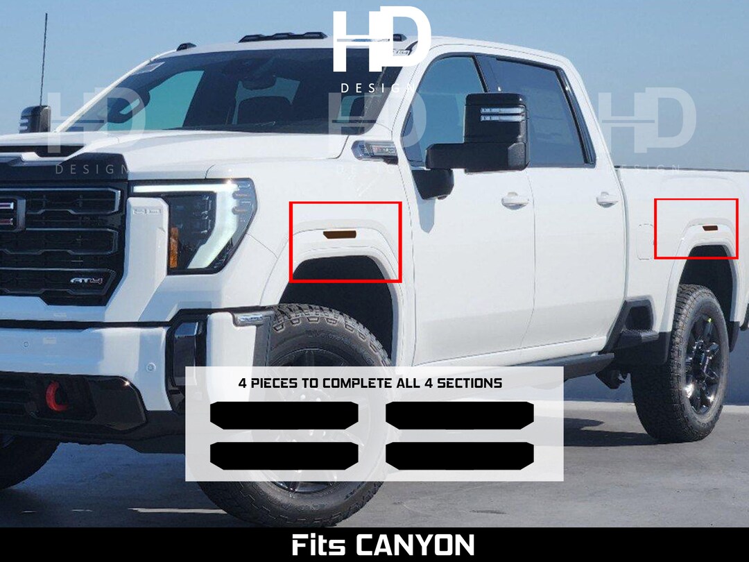 HDUSA Fits 2024 GMC Sierra 2500 & 3500 HD Front and Rear Side Markers ...