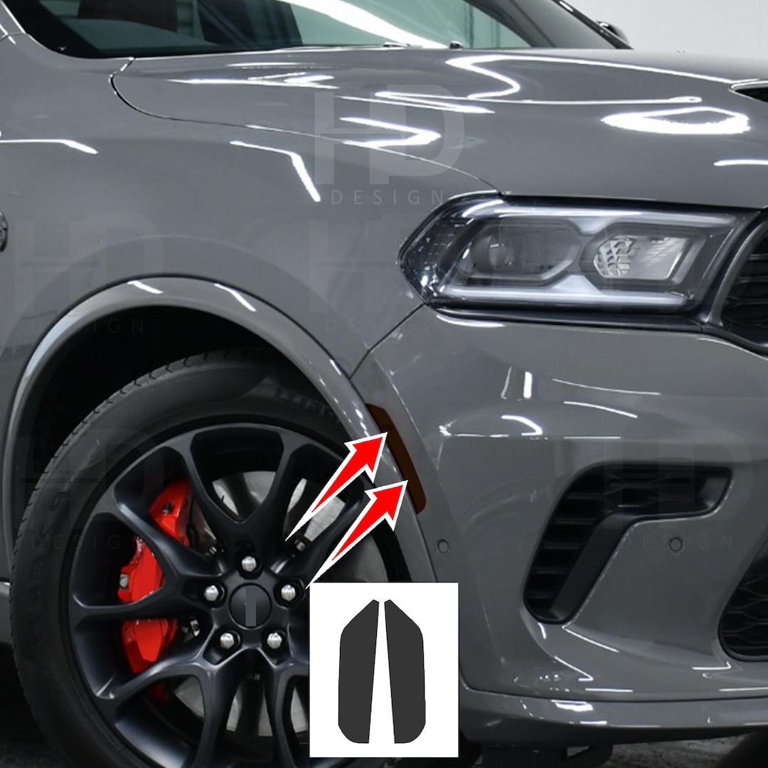HDUSA Fits Dodge Durango 2021-2026 Front Side Markers Dark Decals ...