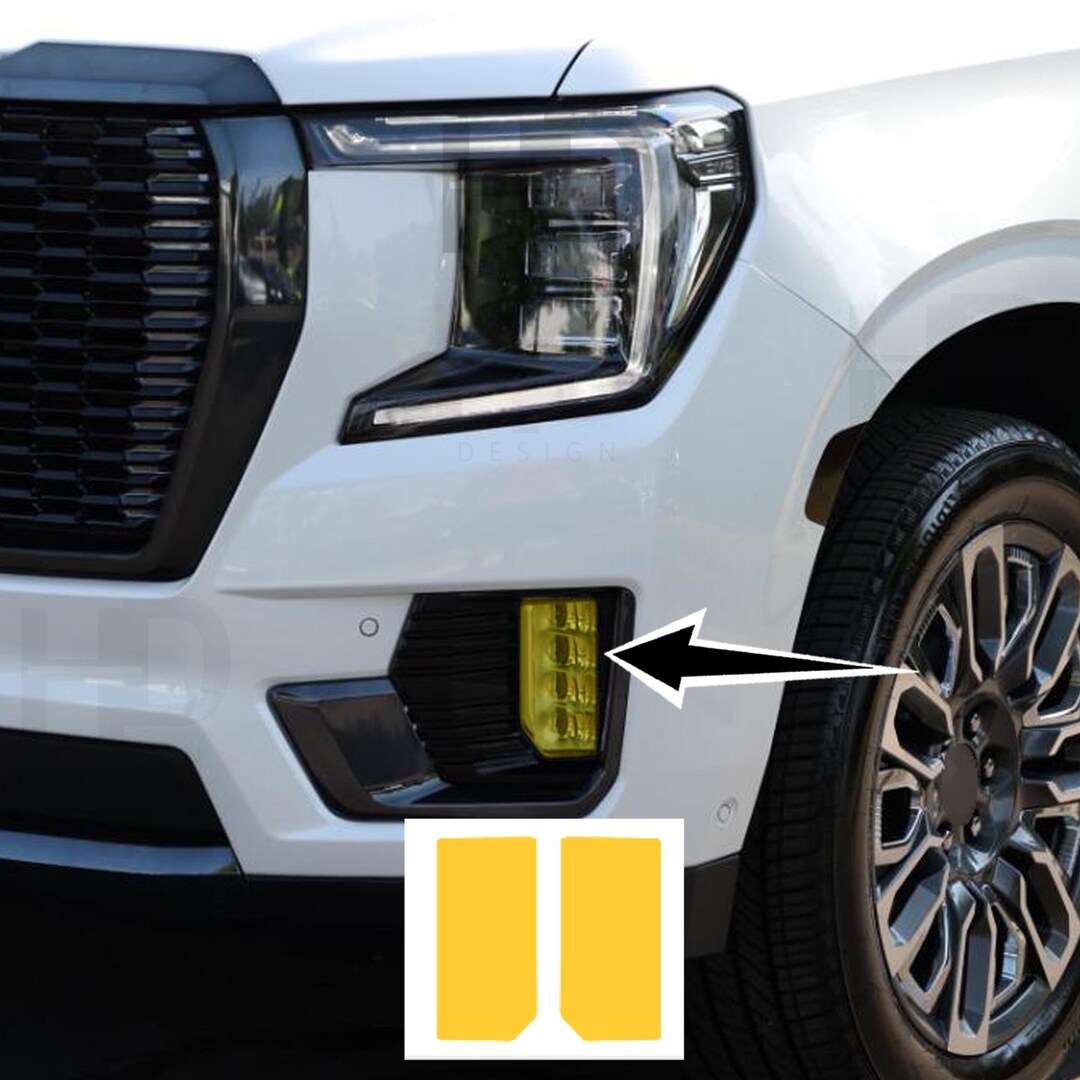 HDUSA Fits GMC Yukon 2021-2024 Front Fog Light Yellow Head Precut Dark ...