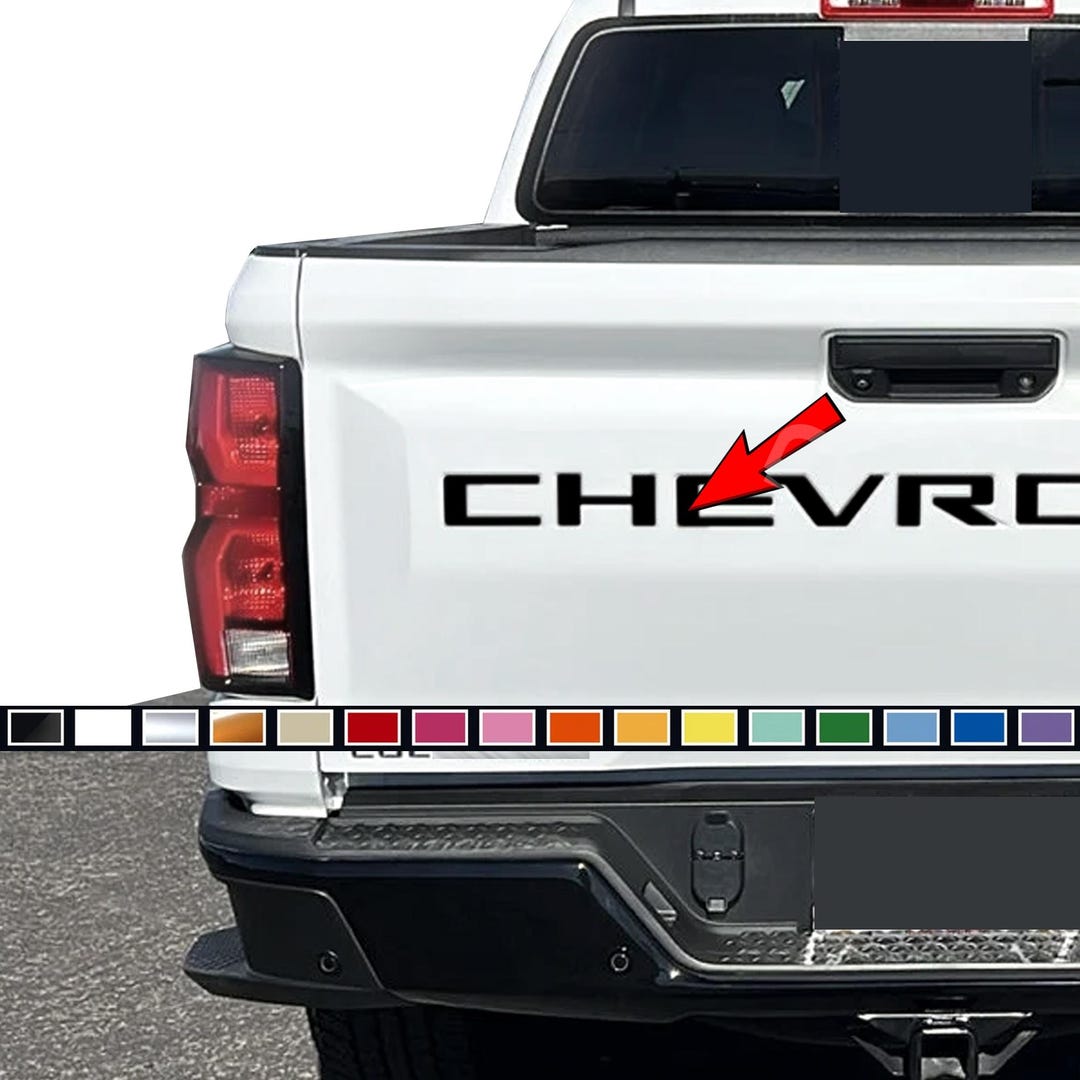 HDUSA Tailgate Decals Letters Fits Chevrolet Chevy Colorado 2023 2024 ...