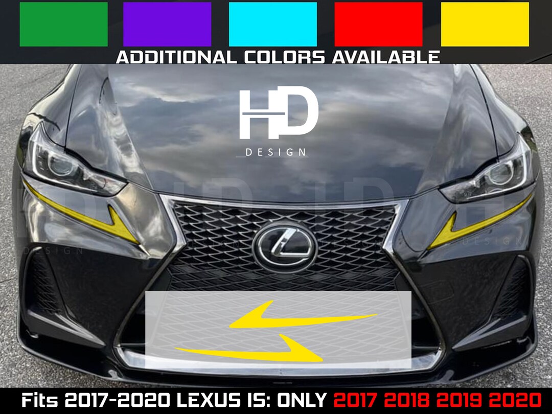 HDUSA for Lexus IS 2017-2020 DRL Front Head Light Precut Yellow Dark ...
