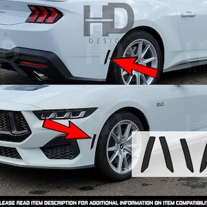 HDUSA Fits 2024 Ford Mustang S650 Side Markers Front and Rear Precut ...