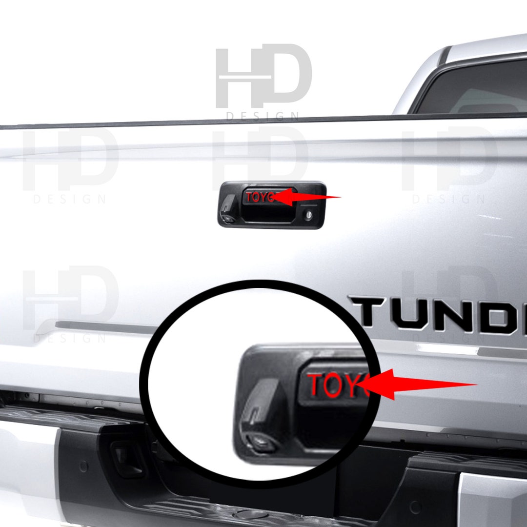HDUSA for Tundra Tailgate Letter Inlay Decals for Rear Handle Door Fits ...