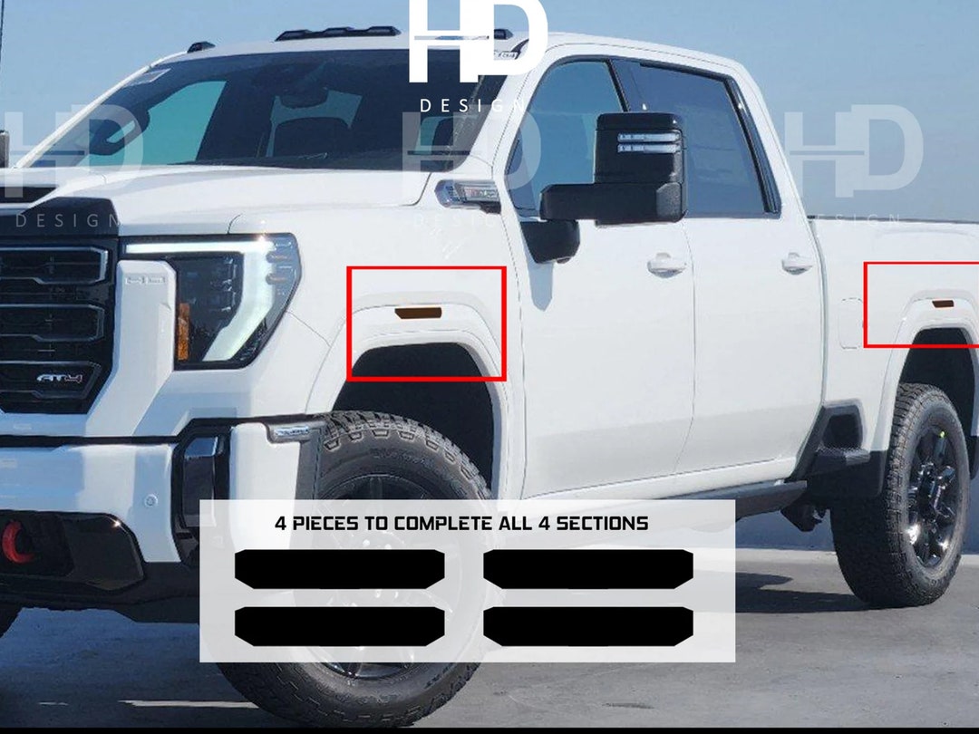 HDUSA Fits 2024 GMC Sierra 2500 & 3500 HD Front and Rear Side Markers ...