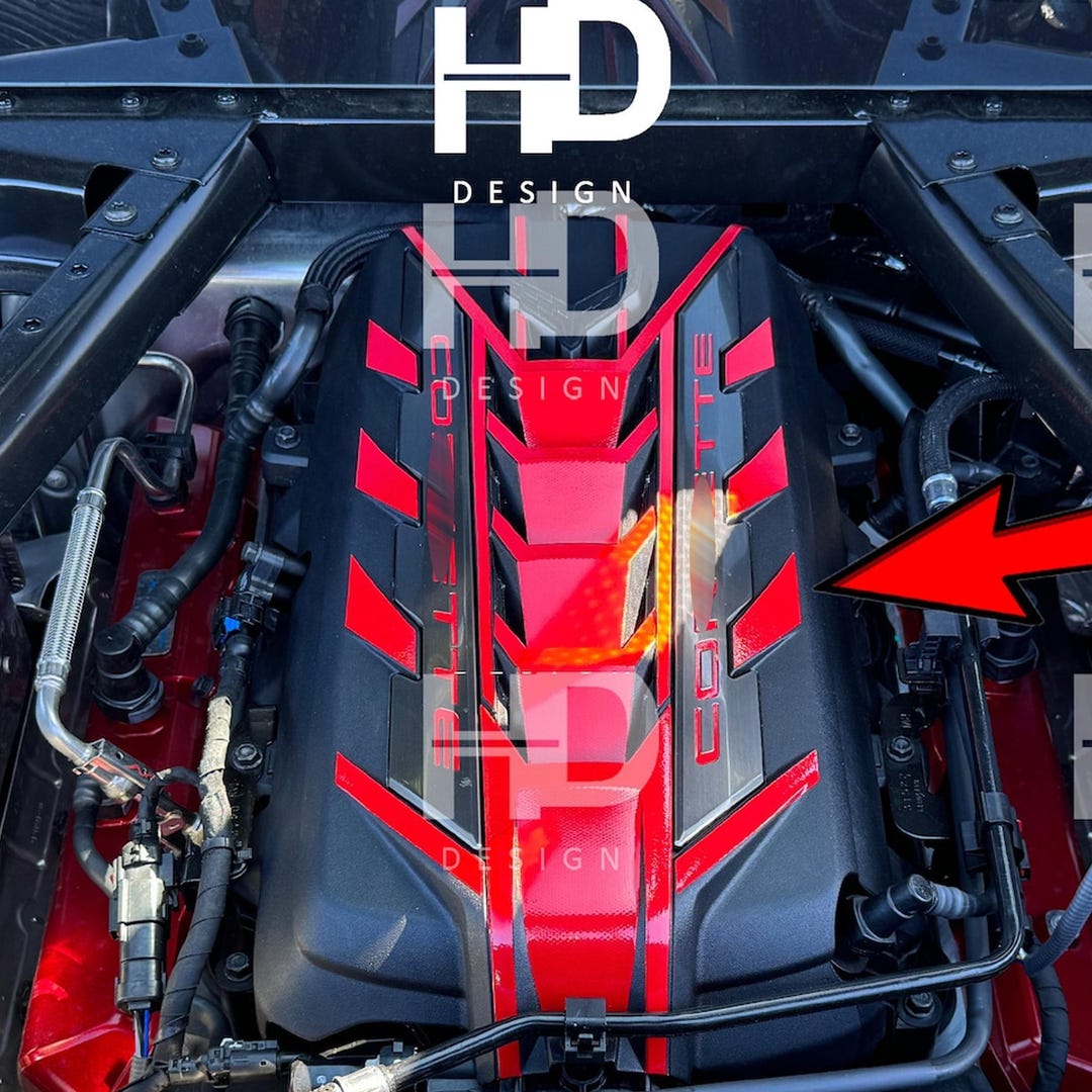 HDUSA Fits Chevrolet Corvette C8 2020-2024 Stingray Engine Cover Decals ...