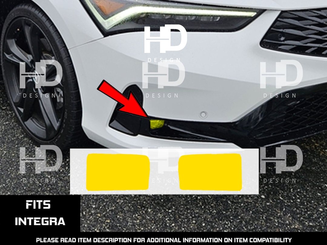 HDUSA for Acura Integra Fog Light Yellow Precut Dark Vinyl Decals Front ...