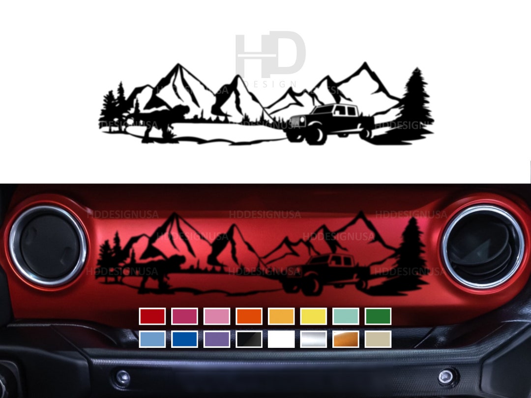 HDUSA Fits Jeep Wrangler / Gladiator Dashboard Glovebox Mountain ...