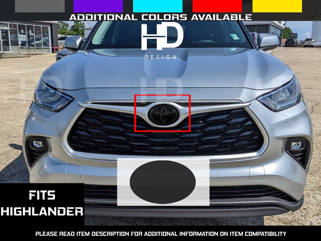 HDUSA Fits Toyota Highlander 2020-2025 Dark Front Precut Oval Blacked ...