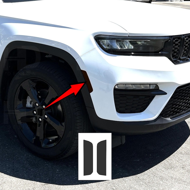 HDUSA Fits 2022-2026 Jeep Grand Cherokee Side Markers Front Overlay ...