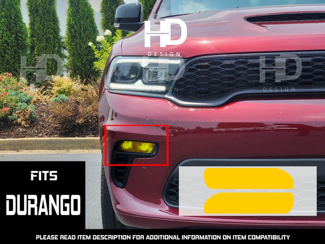 HDUSA Fits 2021-2024 Dodge Durango Fog Light Front Tint Decals ...