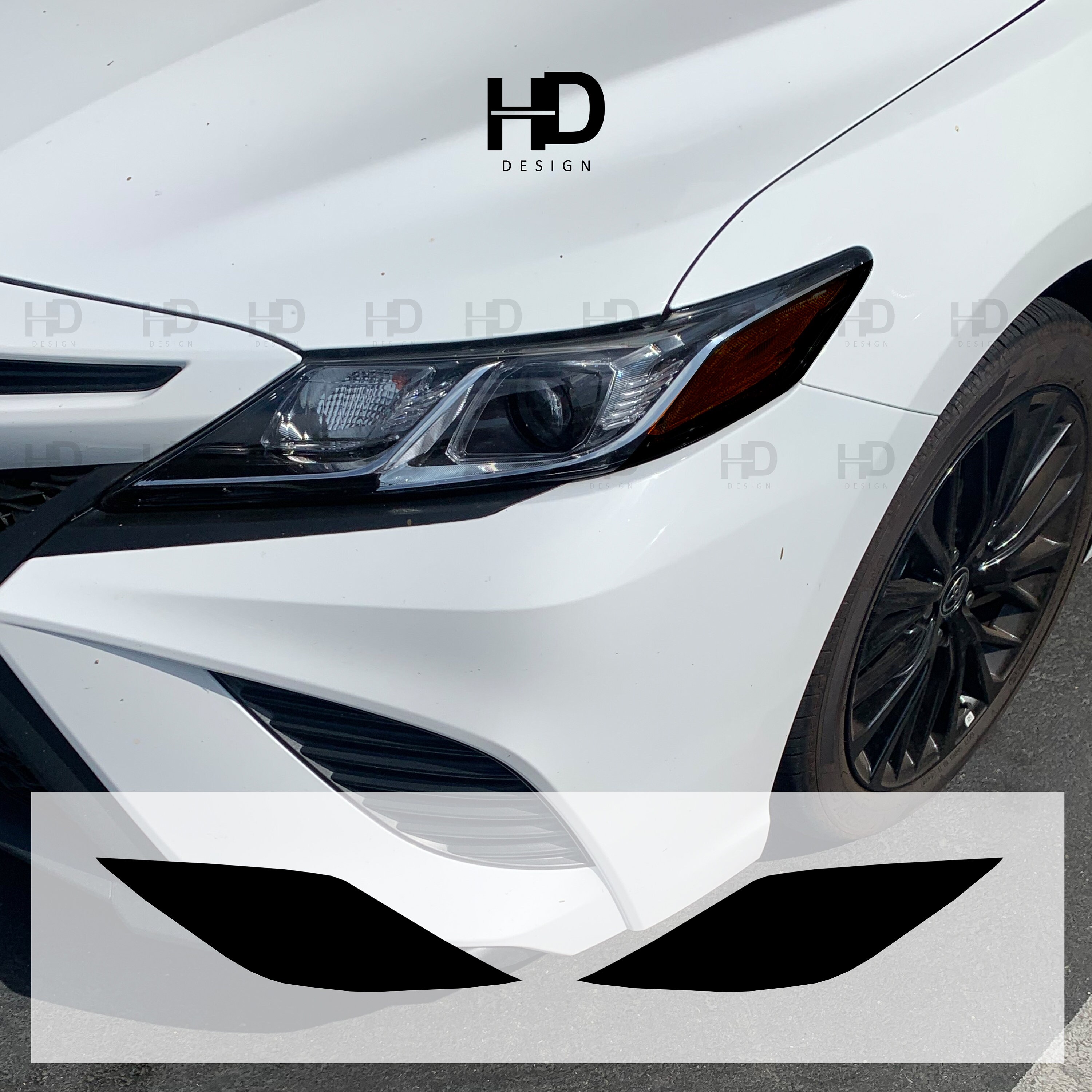 Camry Emblem Smoke Pre-Cut Tint Overlay For 2018-2023 Toyota Camry ...