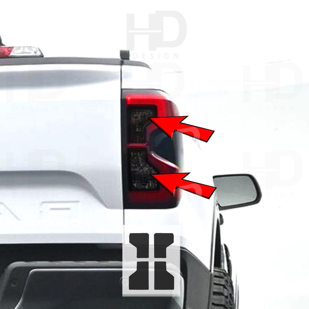 HDUSA Fits 2024-2025 Ford Ranger Tail Lights Rear Overlay Precut Dark ...