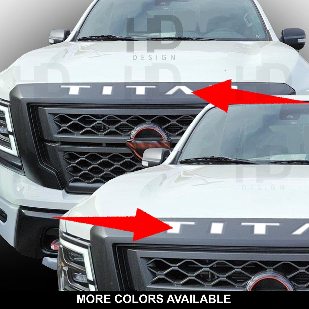 HDUSA Decals Fits Titan Nissan 2020-2024 More Colors Front Upper Grille ...