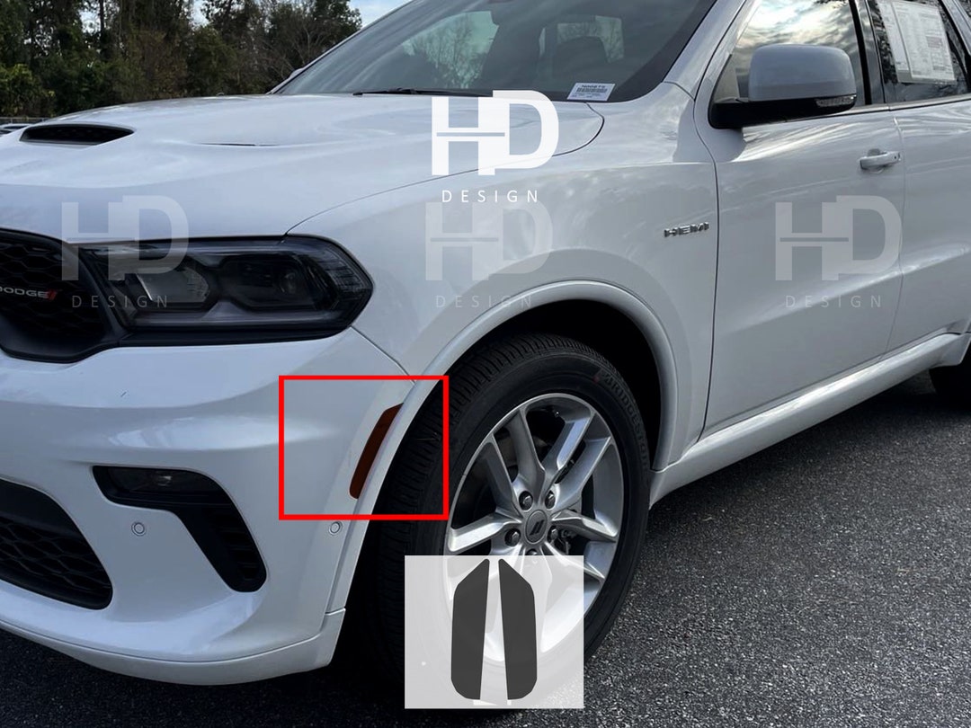 HDUSA Fits Dodge Durango 2021-2023 Front Side Markers Dark Decals ...