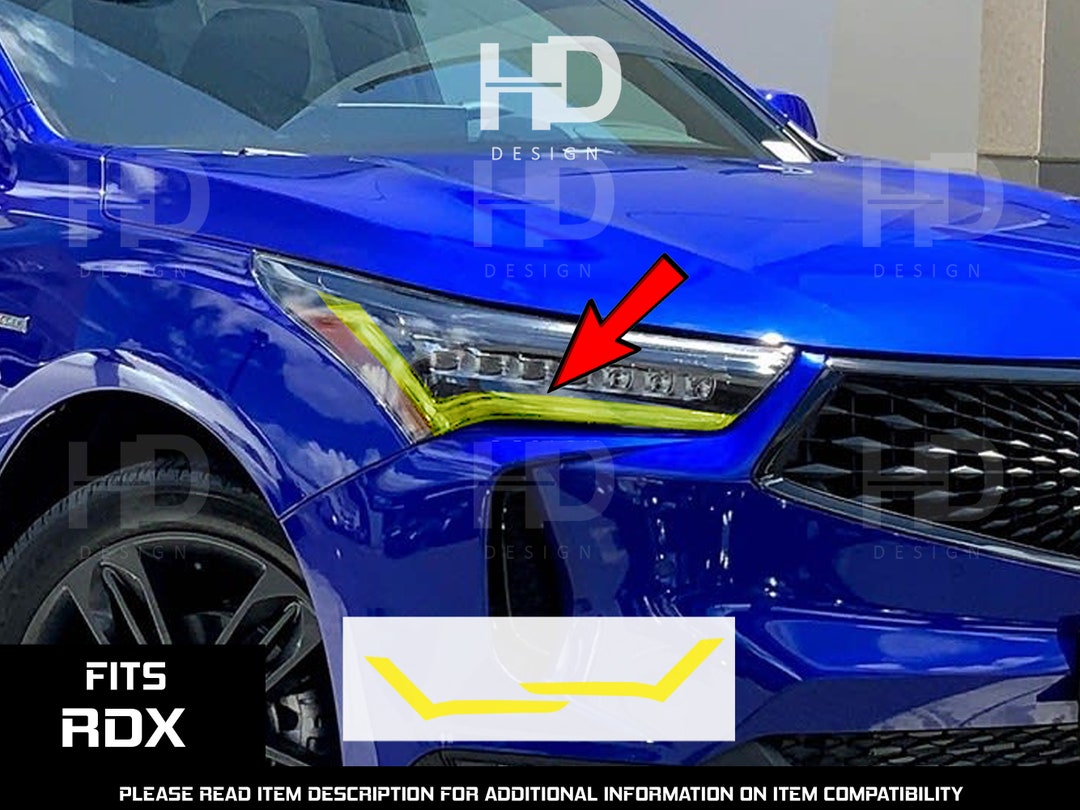 HDUSA for 2019-2023 Acura RDX Headlight DRL Yellow Precut Dark Tint ...