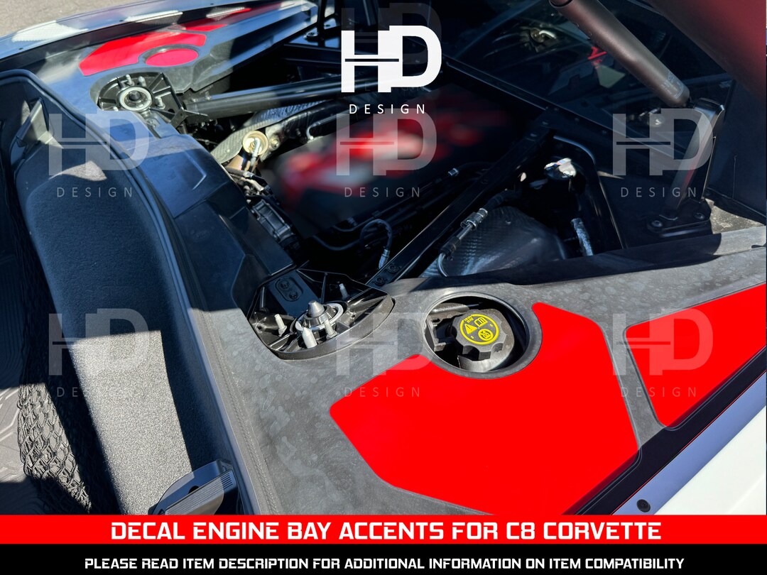 HDUSA Engine Bay Coupe Red Accents Decals Vinyl Assorted Colors 2020 ...