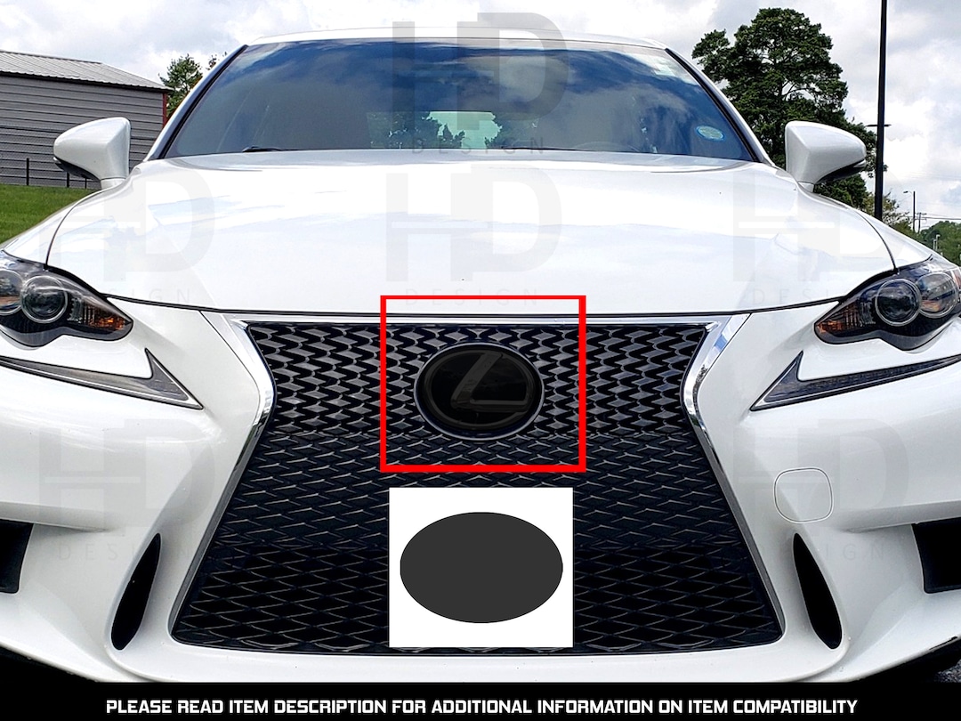 HDUSA for Lexus IS 2014-2016 Front Emblem Area Dark or Red Oval Vinyl ...