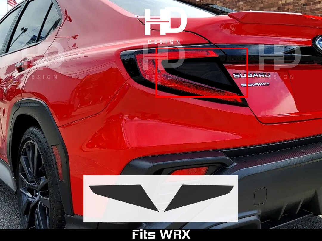 HDUSA for 2022-2025 WRX Tail Light Inner Rear Precut Dark Red Yellow Vinyl Tint Accessories ...